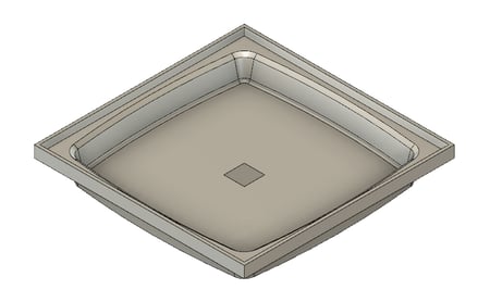 Center Drain Solid Surface Shower Bases