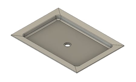 Center Drain Solid Surface Shower Bases